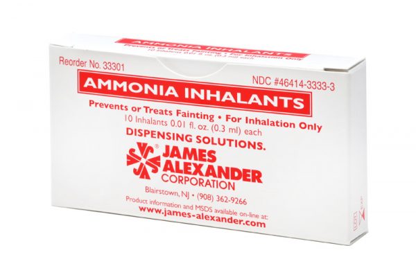 Ammonia Inhalants - Fainting Treatment & Prevention: James Alexander